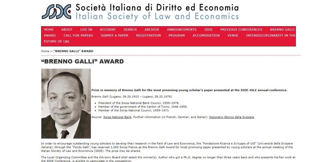 Guarnieri and Distefano win the 7th “Brenno Galli” Award @ Italian ...